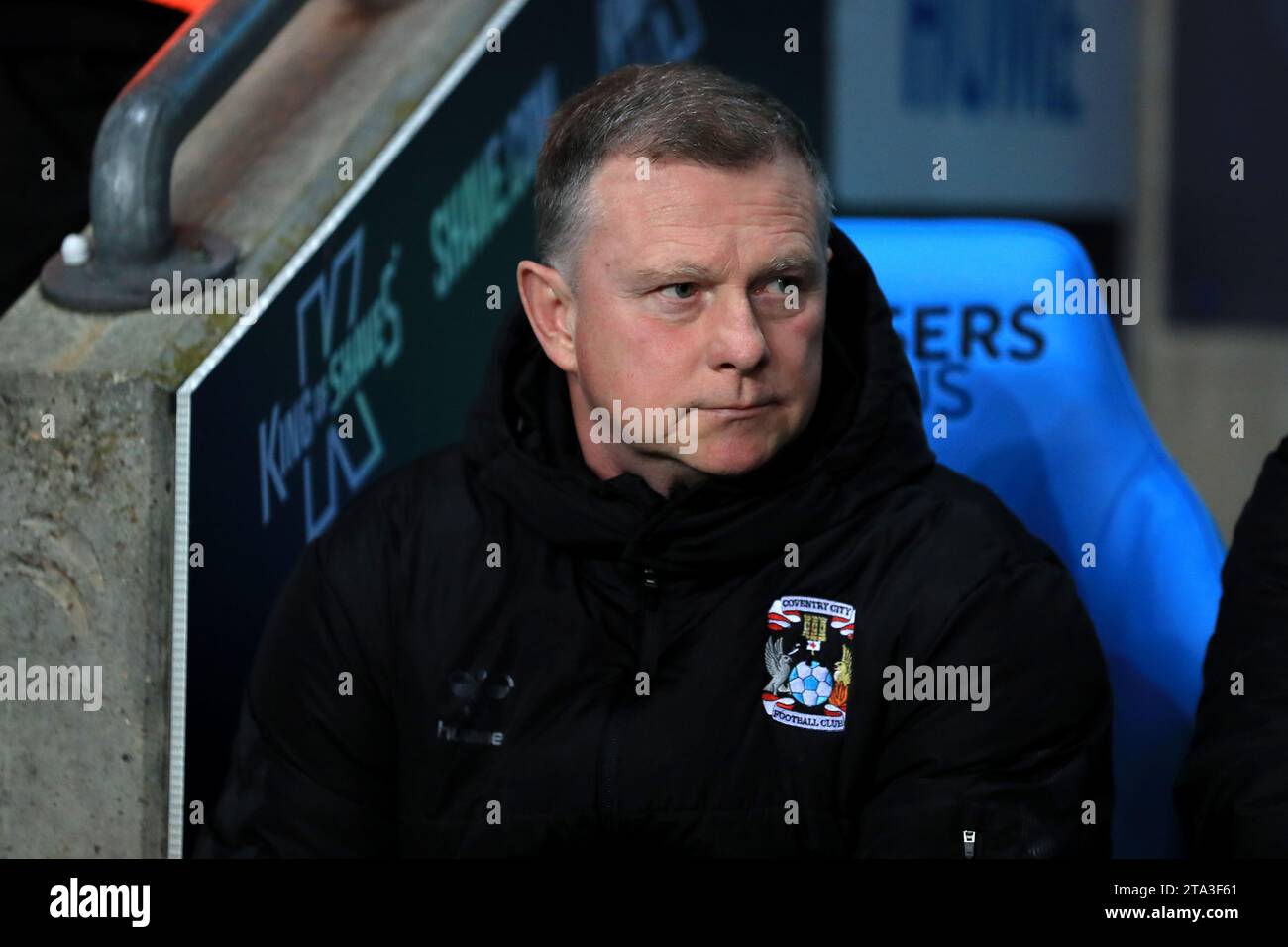 Coventry City manager Mark Robins before the Sky Bet Championship match ...