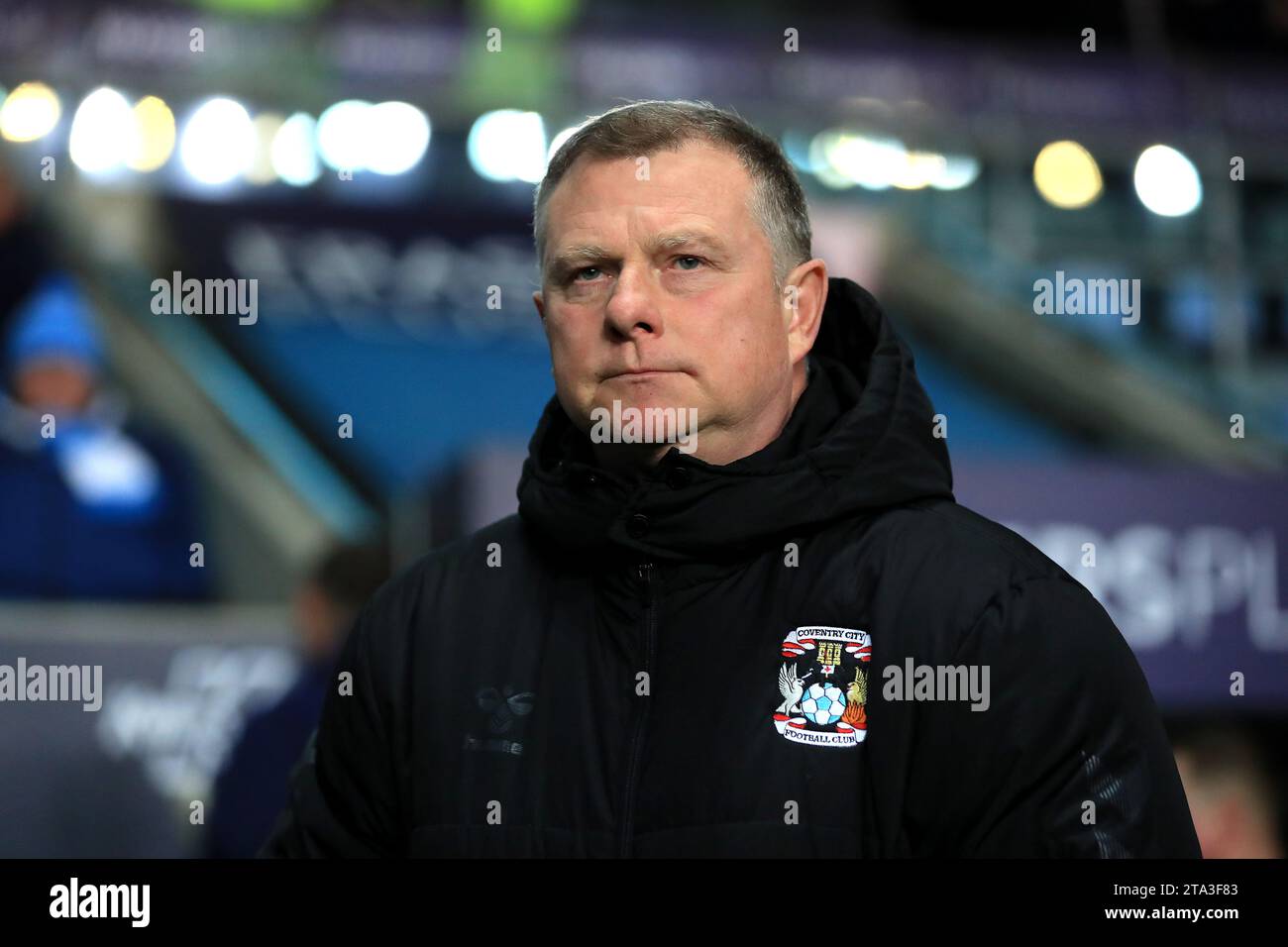 Coventry City manager Mark Robins before the Sky Bet Championship match ...
