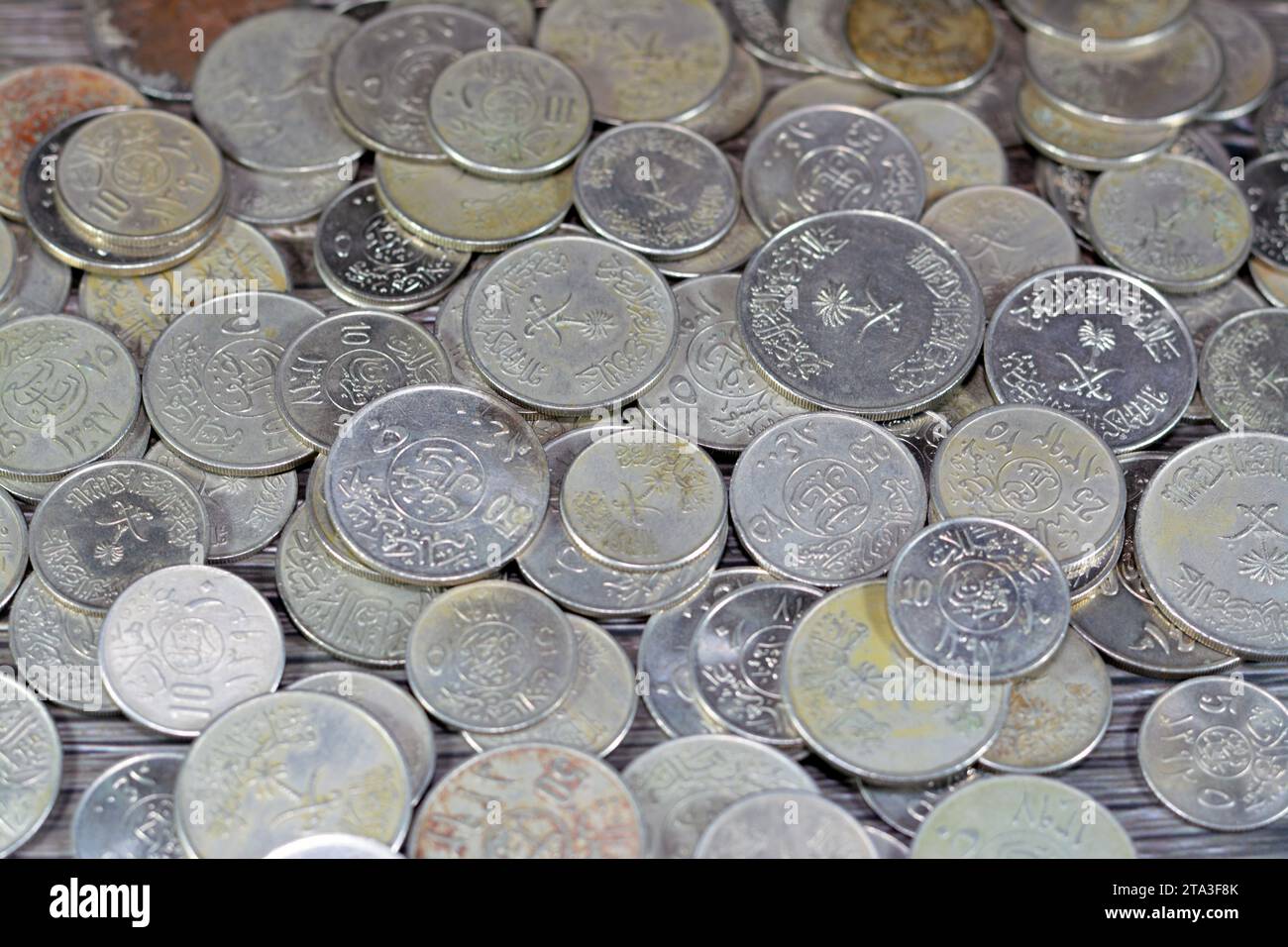 Old Saudi Arabia money coins of different eras from the kingdom of ...