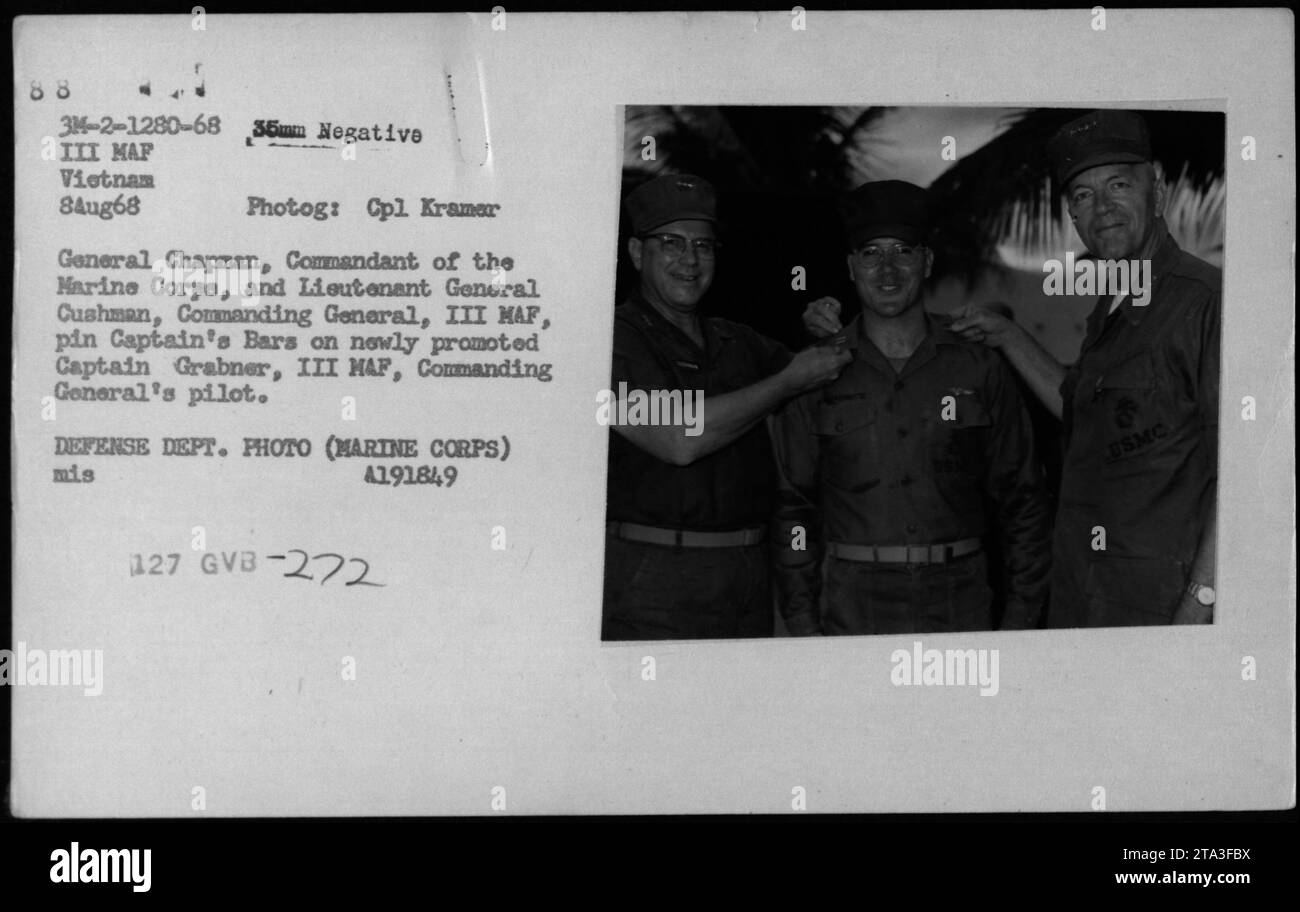Captain Grabner, the Commanding General's pilot in III MAF, is being ...