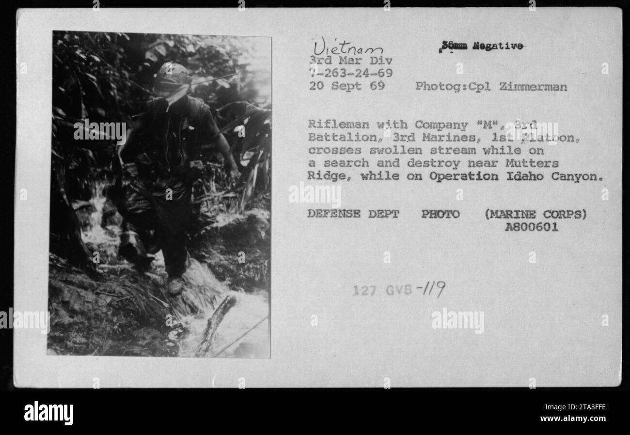 A U.S. Marine with Company "M" of the 3rd Battalion, 3rd Marines, 1st ...