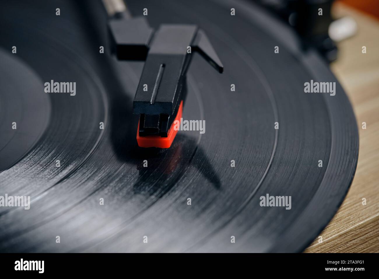 Classic vinyl record player closeup Stock Photo - Alamy