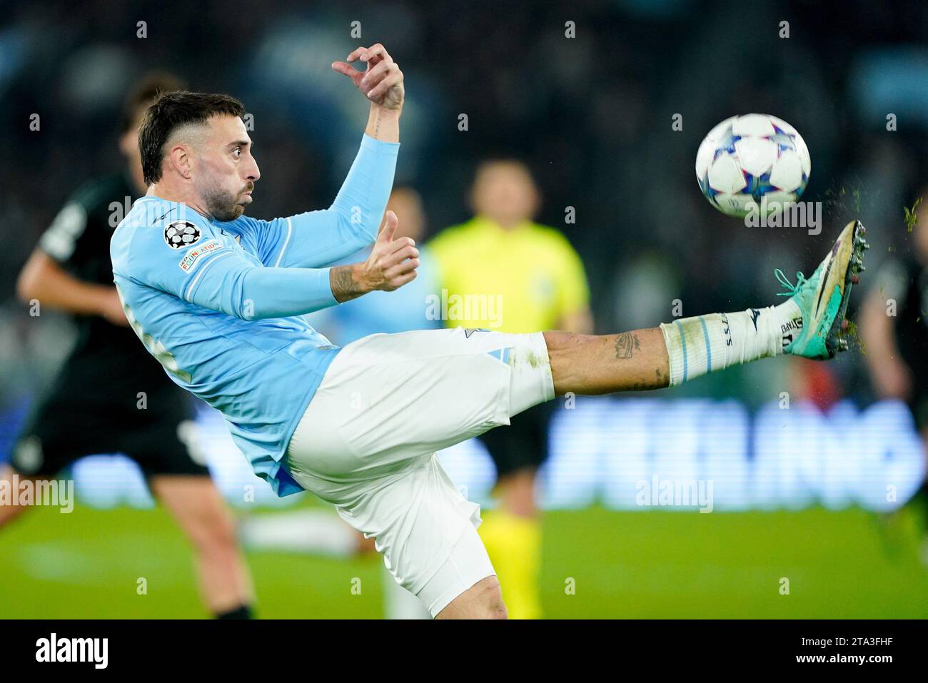 Rome, Italy. 28th Nov, 2023. Mario Gila of SS Lazio during the UEFA ...