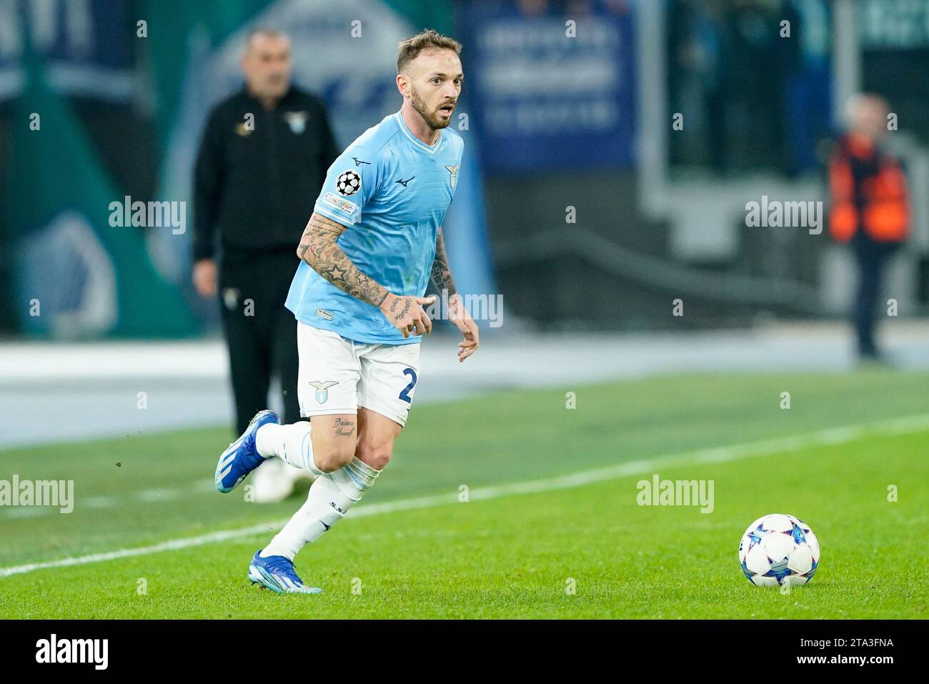 Rome, Italy. 28th Nov, 2023. Manuel Lazzari of SS Lazio during the UEFA Champions League Group E ...