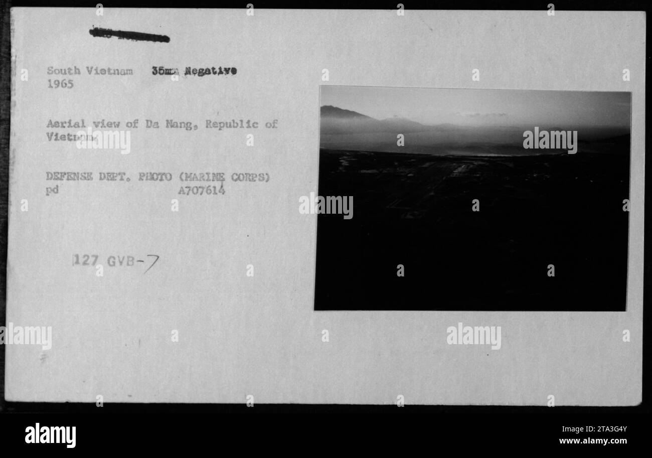 An aerial photograph taken in 1965 shows an overview of Da Nang ...