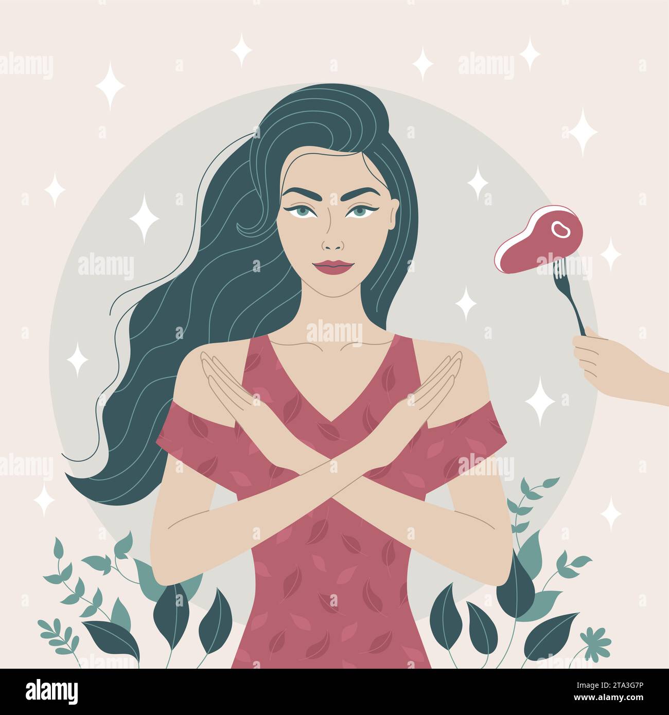 Girl saying no Stock Vector Images - Alamy