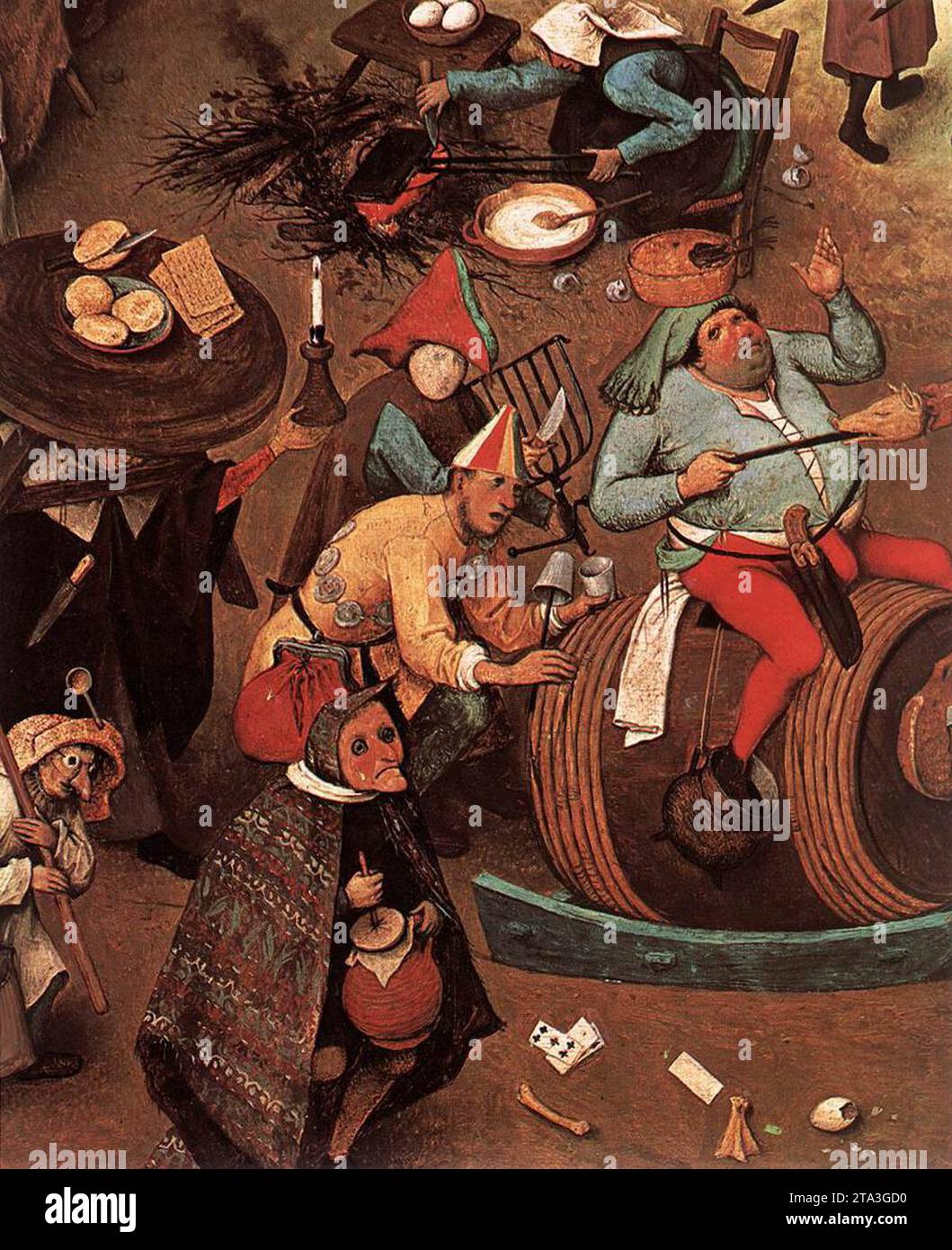 The Fight between Carnival and Lent (detail) 1559 by Pieter The Elder ...