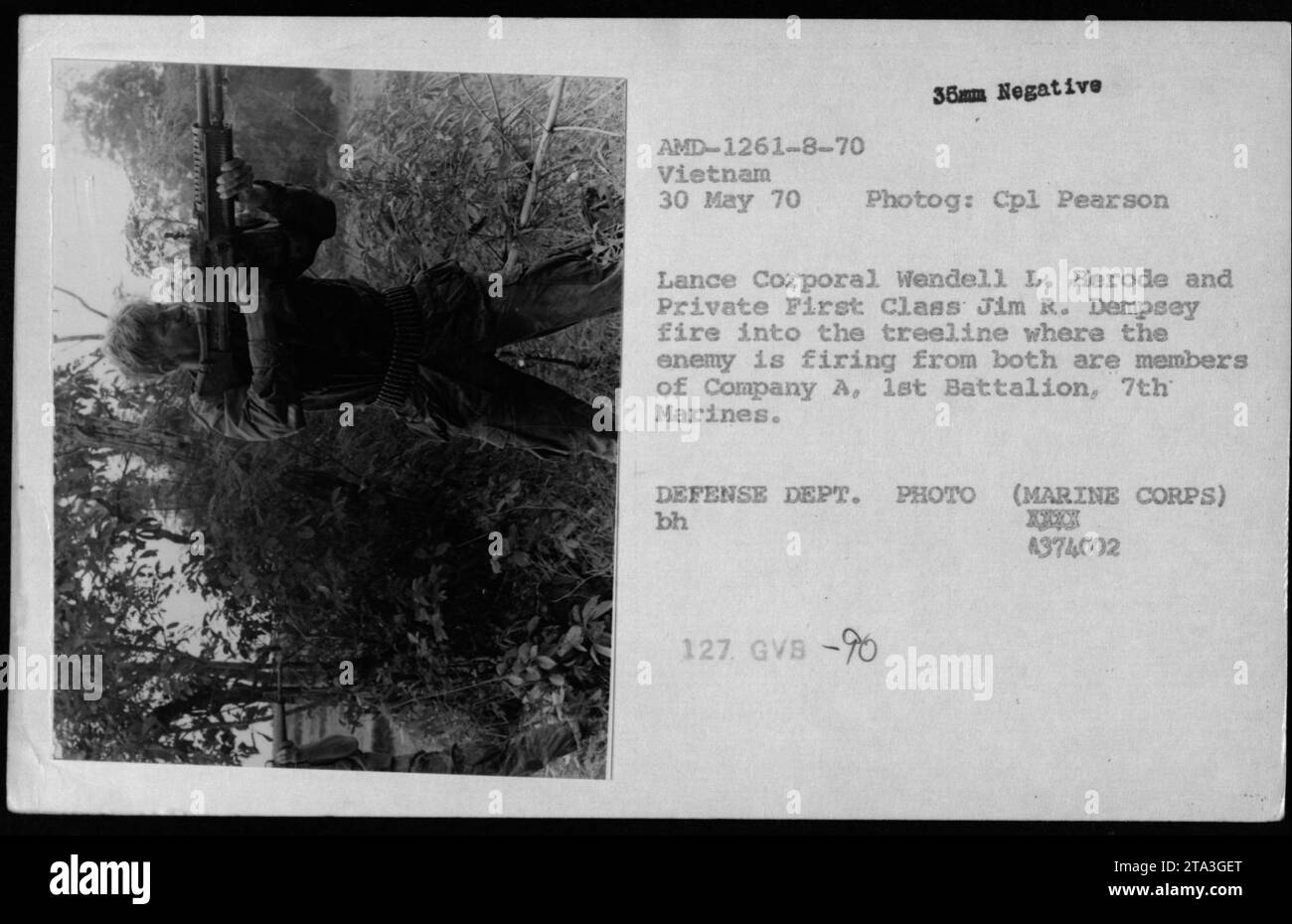 Lance Corporal Wendell L. Herode and Private First Class Jim R. Dempsey ...