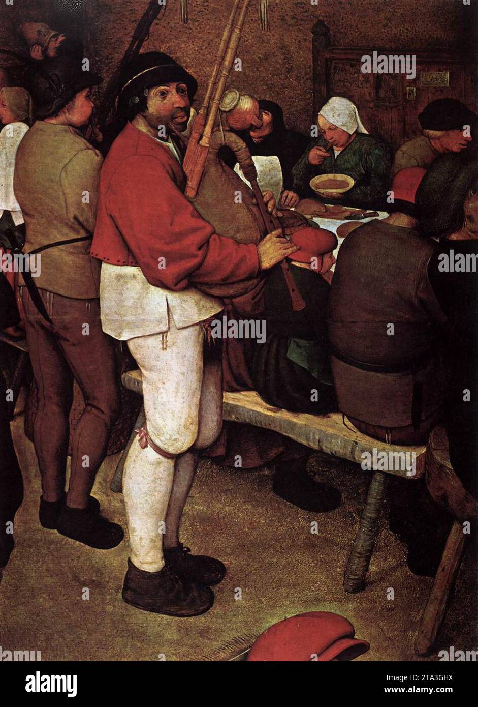 Peasant Wedding (detail) c. 1567 by Pieter The Elder Bruegel Stock ...