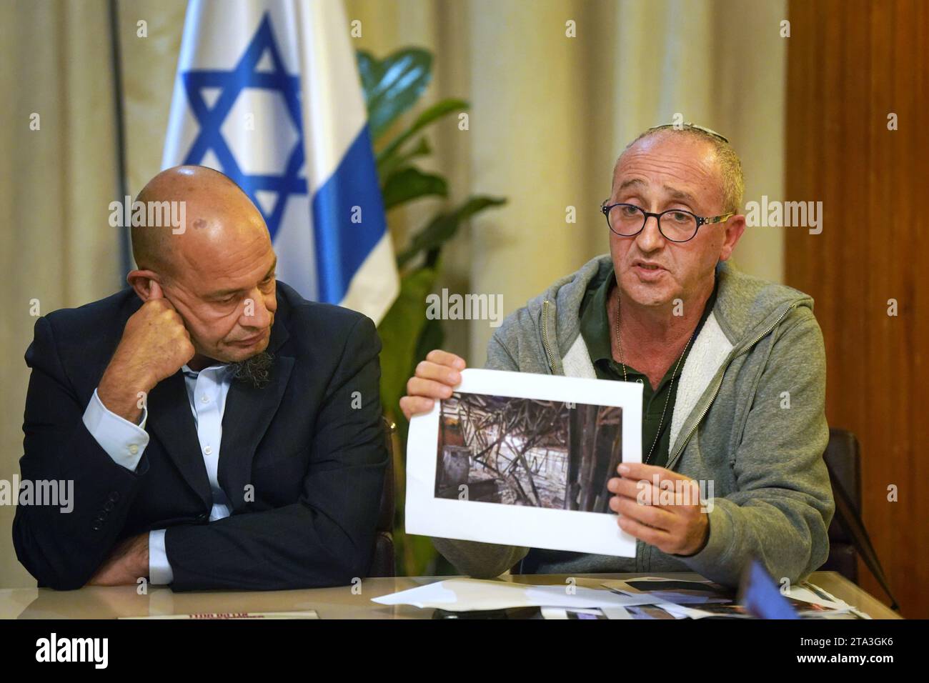 Shahar Mor (left) and British-Israeli David Barr whose sister-in-law ...
