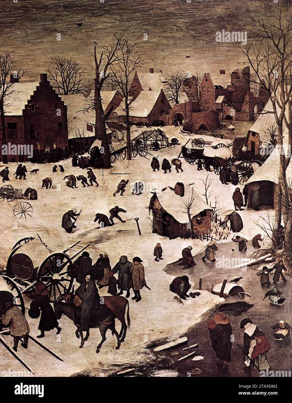 The Census at Bethlehem (detail) 1566 by Pieter The Elder Bruegel Stock ...
