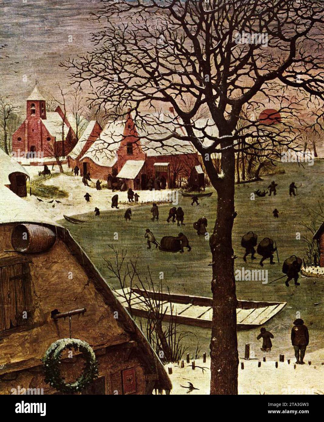 The Census at Bethlehem (detail) 1566 by Pieter The Elder Bruegel Stock ...