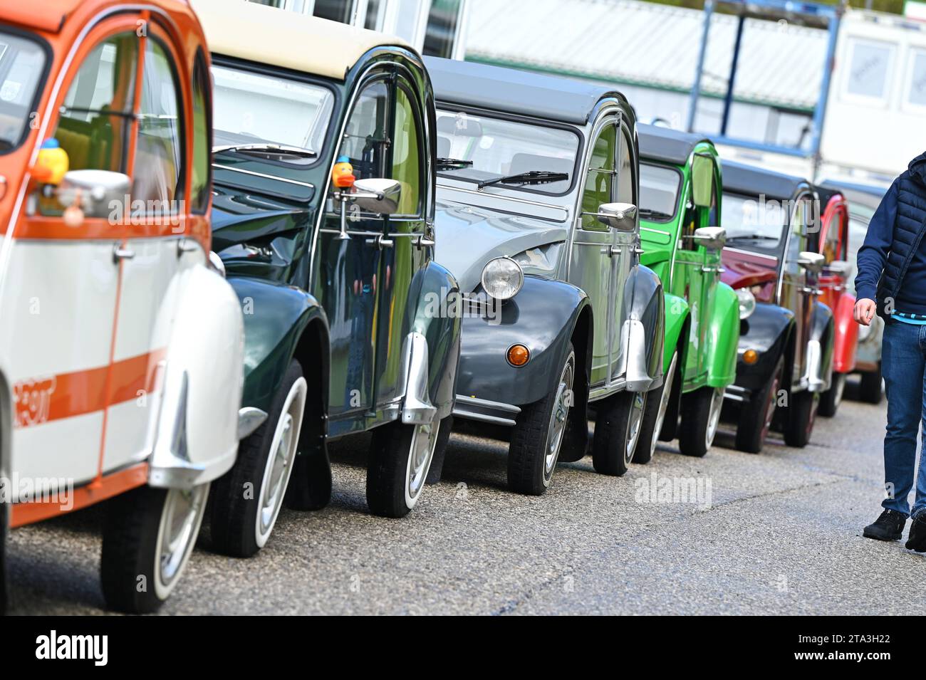 Several Citroën 2CV (ducks) in a row Stock Photo - Alamy