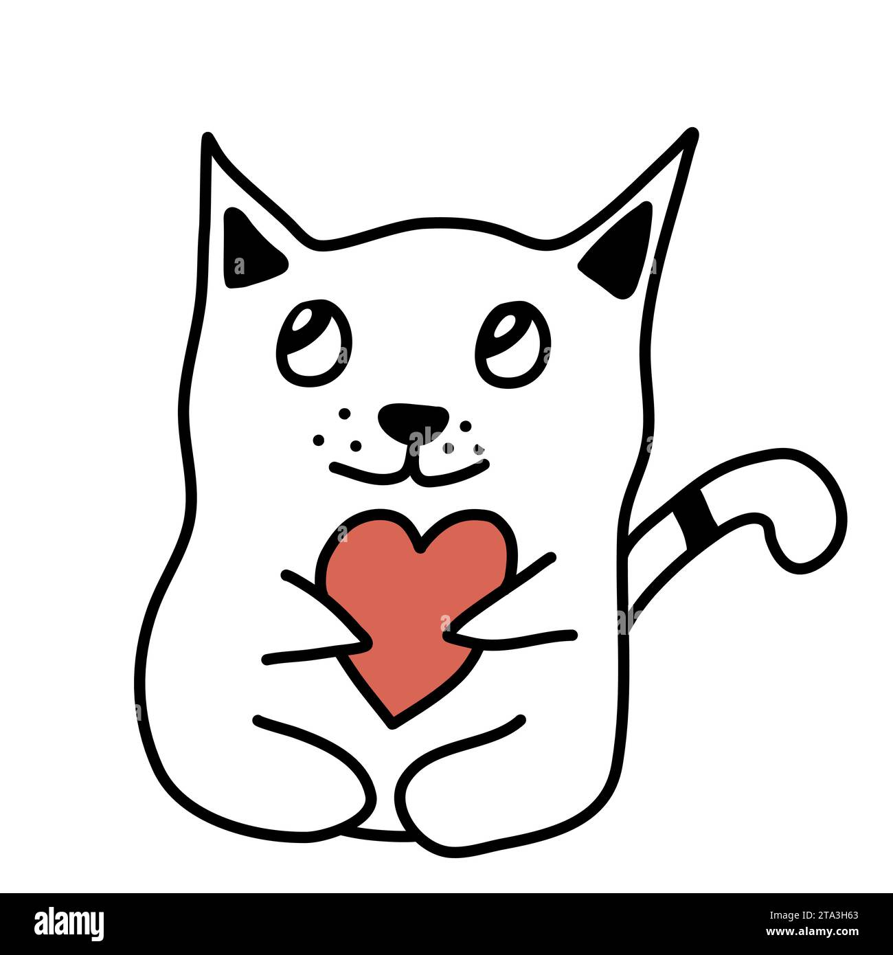Hand holding a cat Stock Vector Images - Alamy