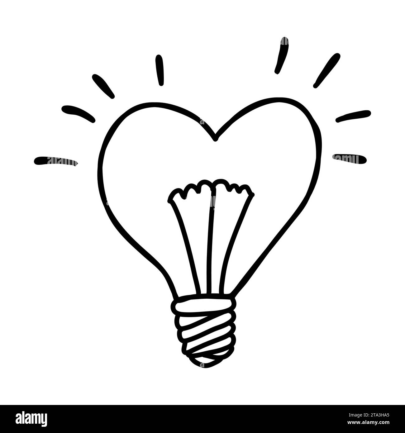 Heart light bulb Black and White Stock Photos & Images - Alamy
