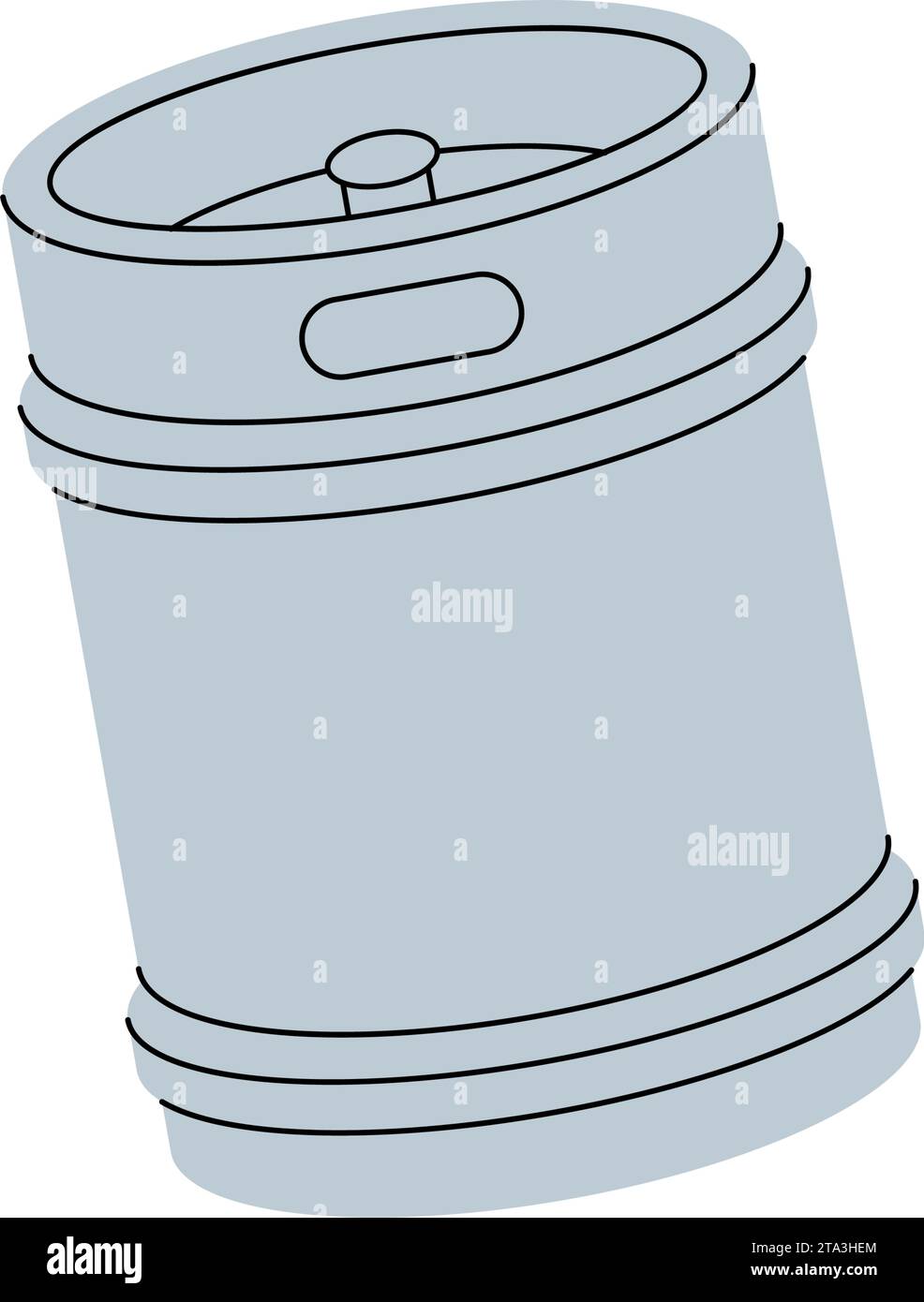 Metal beer keg. Beer pub product. Brewing process, brewery factory ...