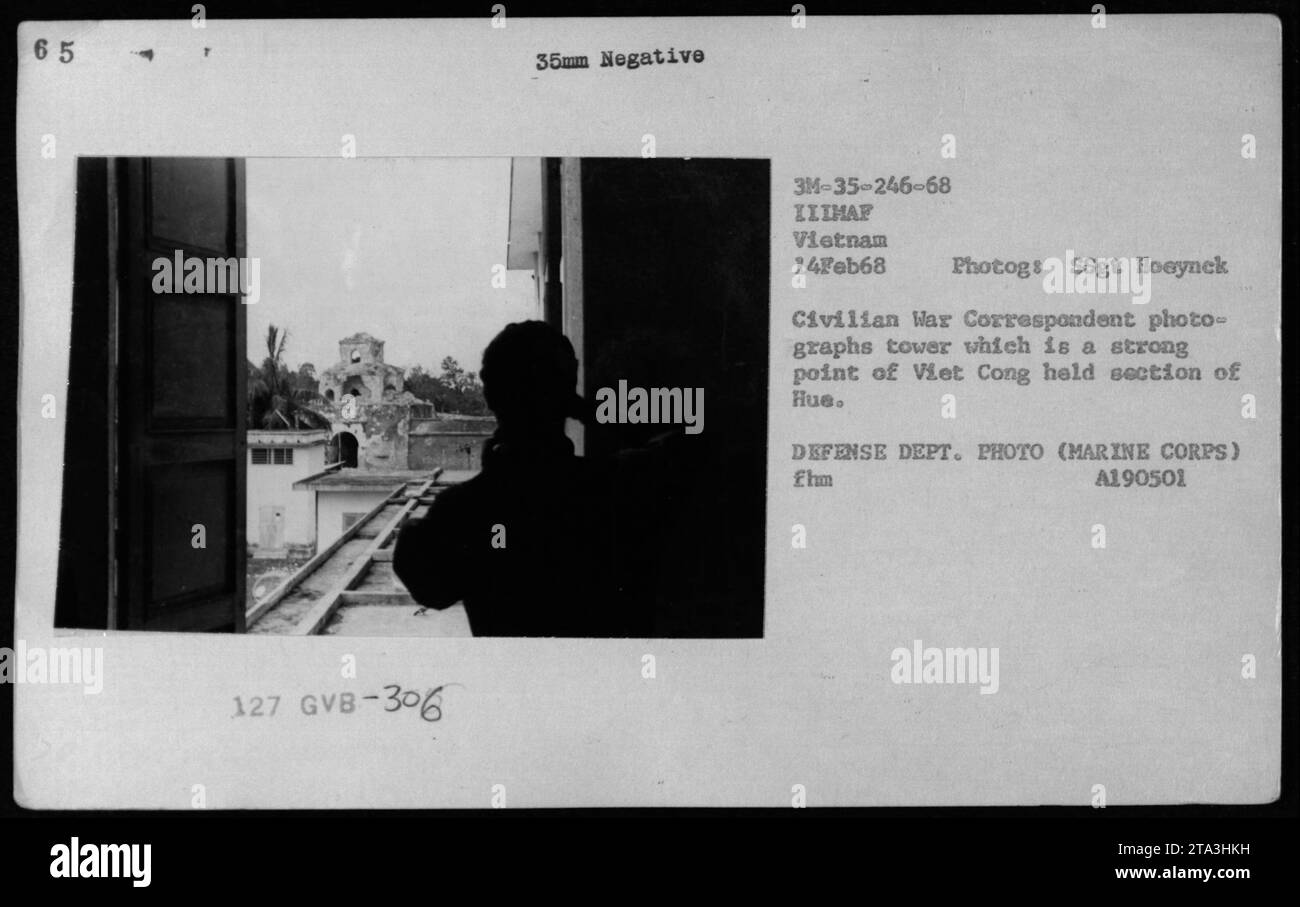 On February 14, 1968, Walter Cronkite is photographed near a Viet Cong ...
