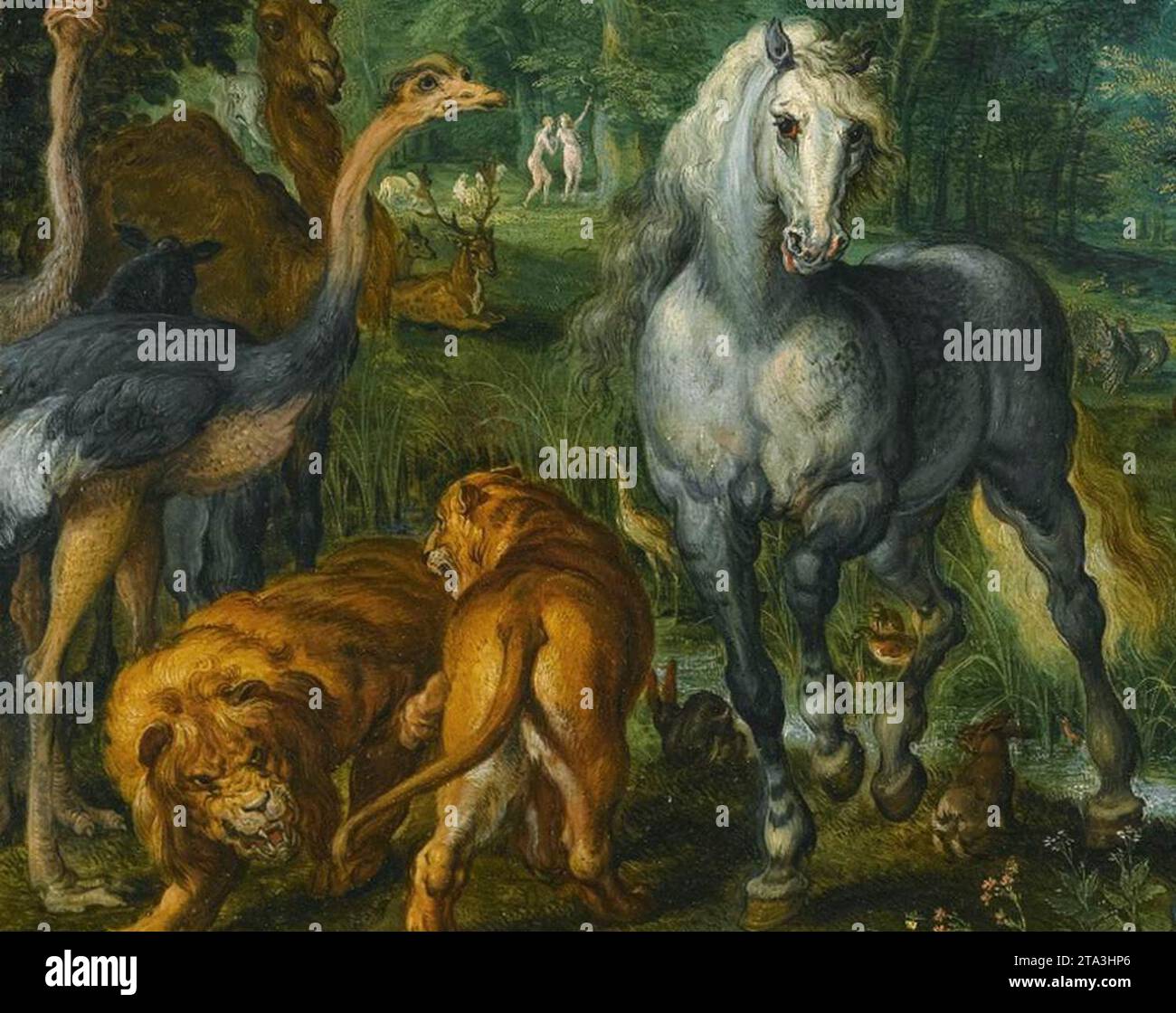 The Garden of Eden with the Fall of Man (detail) 1616 by Jan The Elder ...