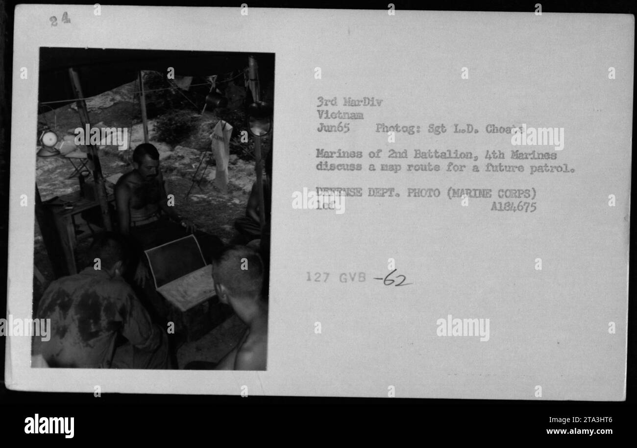 In June 1965, Marines from 2nd Battalion, 4th Marines discussed ...