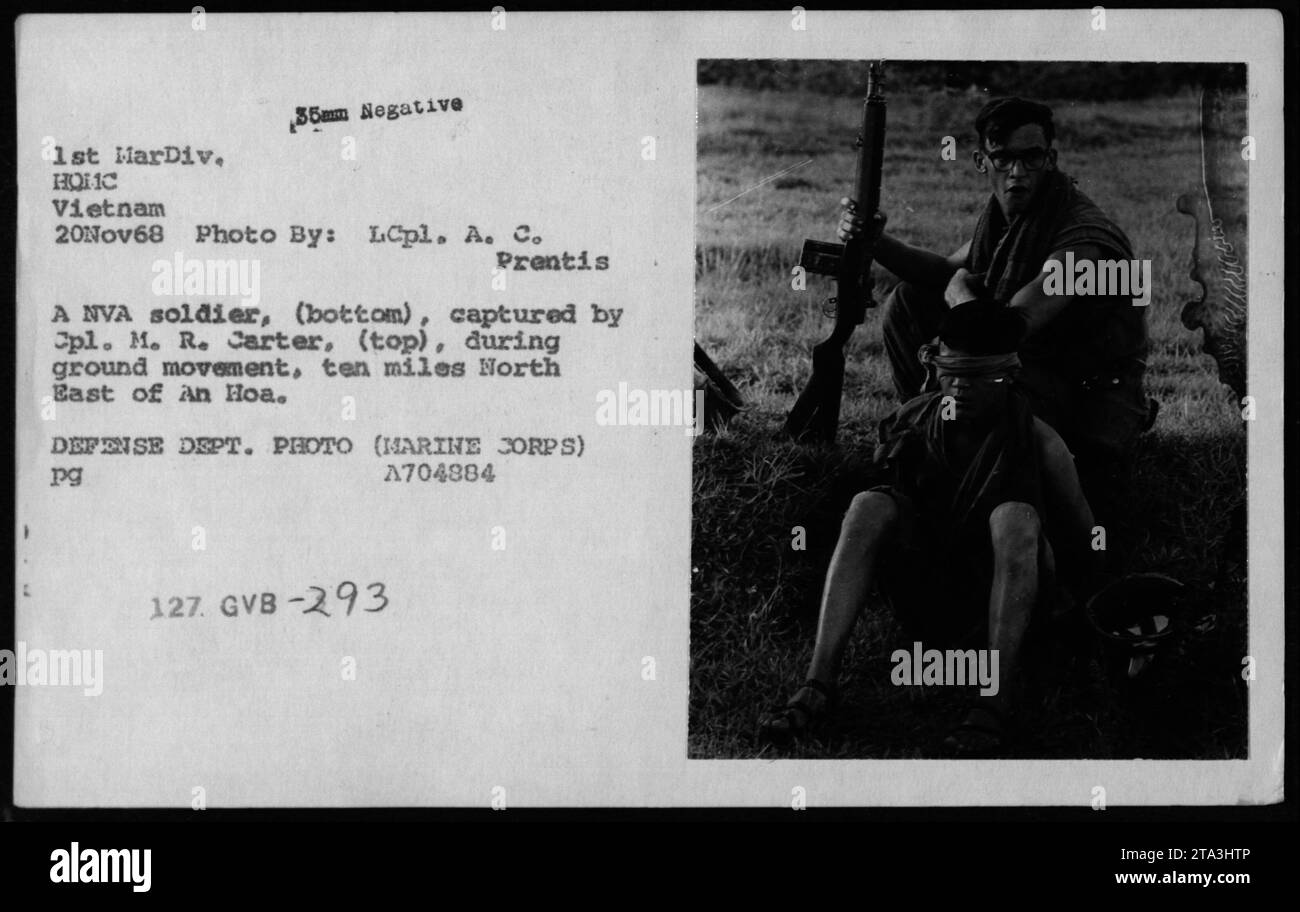 A Marine Corps soldier, LCpl. A. C. Prentis, captured a North ...