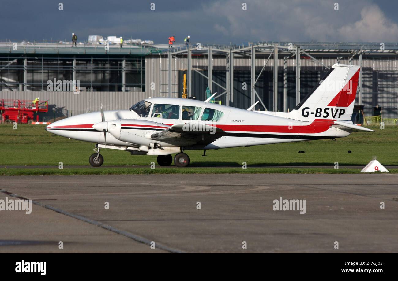 A Piper PA-23 Aztec on the ramp at Brighton City Airport Stock Photo ...