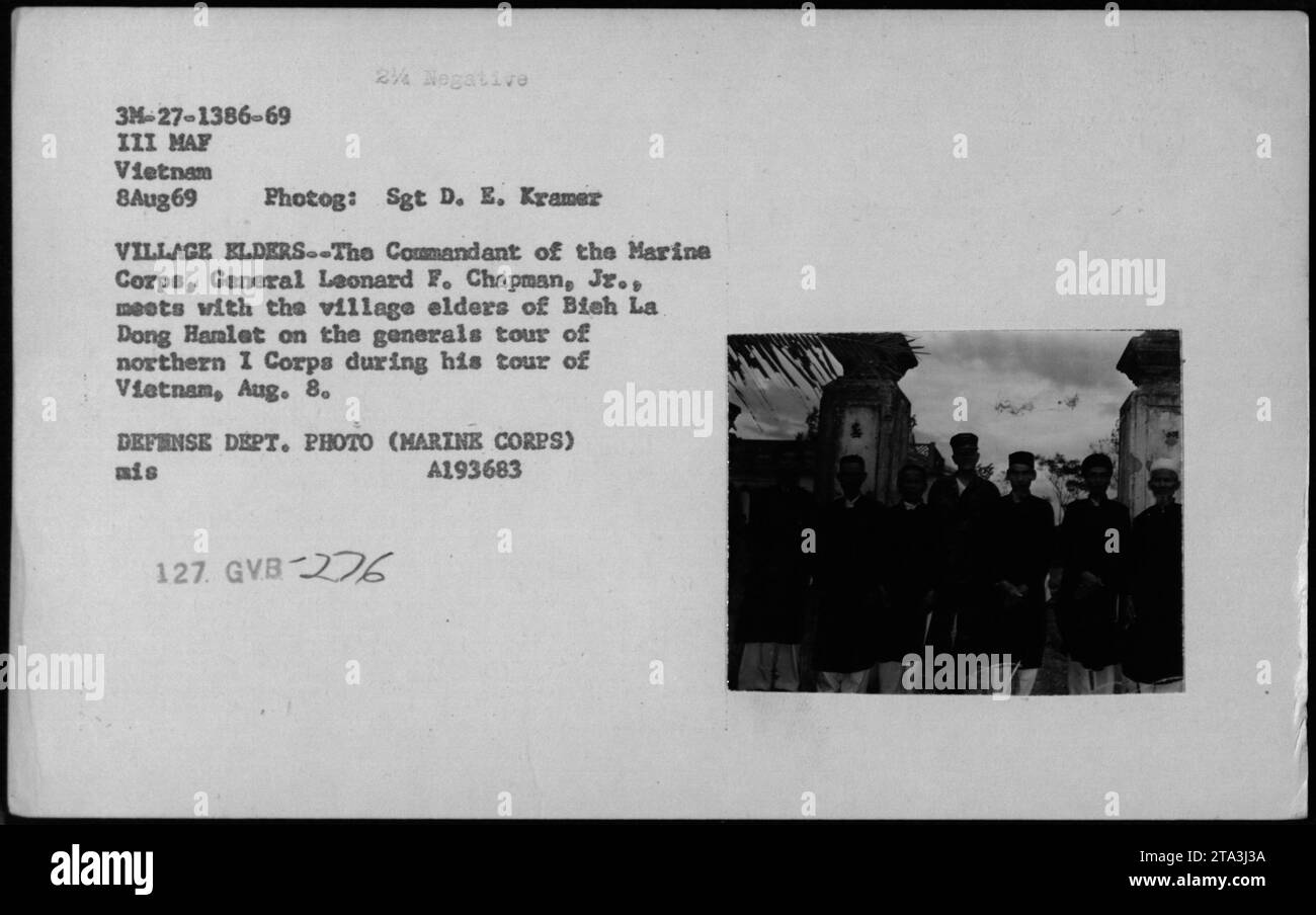 General Leonard F. Chapman, Commandant of the Marine Corps, meets ...