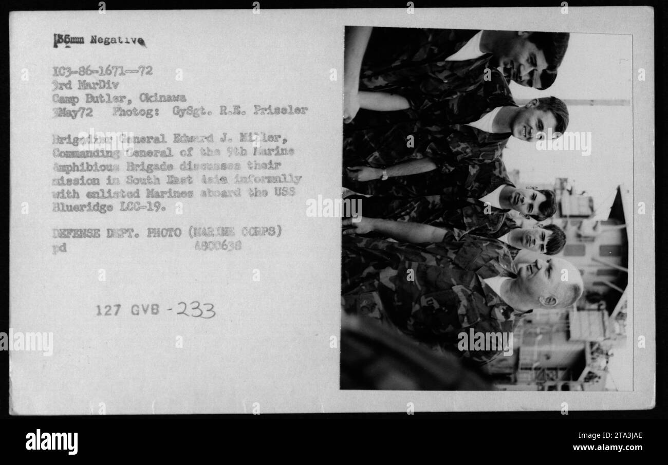 Brigadier General Edward J. Miller, Commanding General of the 9th ...