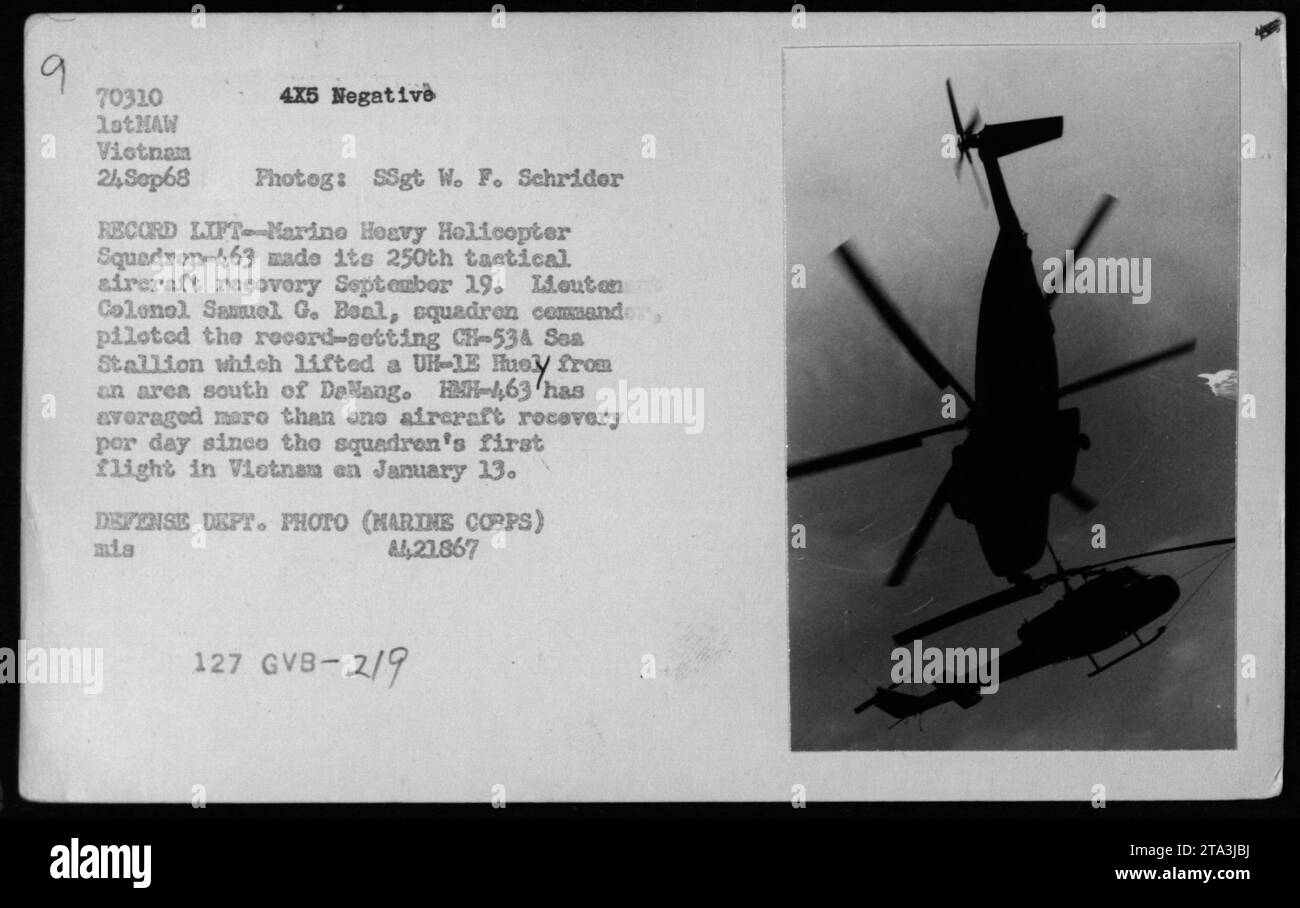 "HMH-463 of the US Marine Corps successfully completes its 250th ...