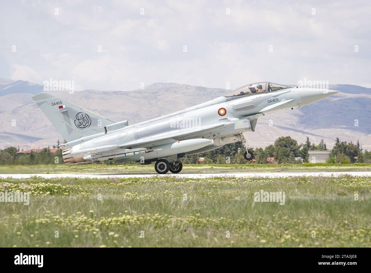KONYA, TURKIYE - MAY 09, 2023: Qatar Air Force Eurofighter Typhoon ...