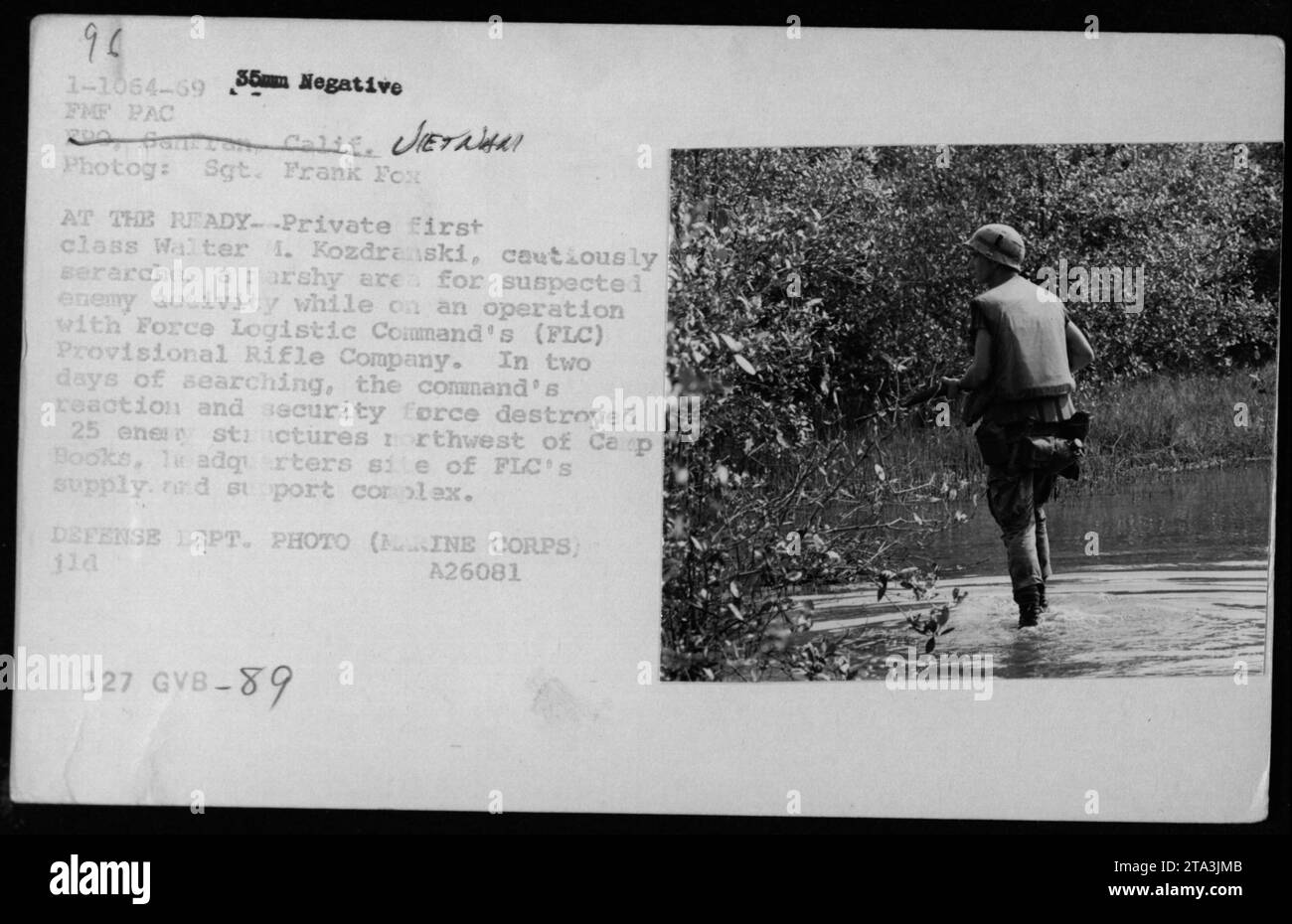 Private first class Walter 1. Kozdranski of Force Logistic Command's ...