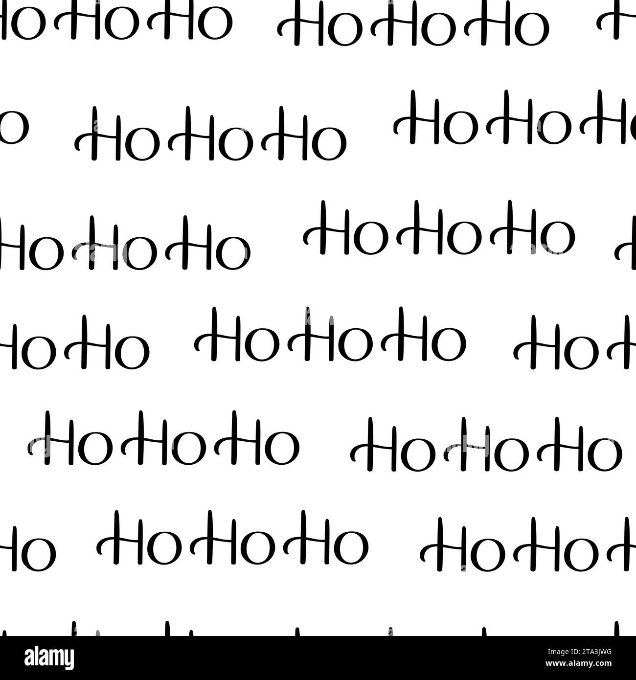 Ho ho ho Christmas traditional Santa Claus laugh holiday hand written lettering vector ...