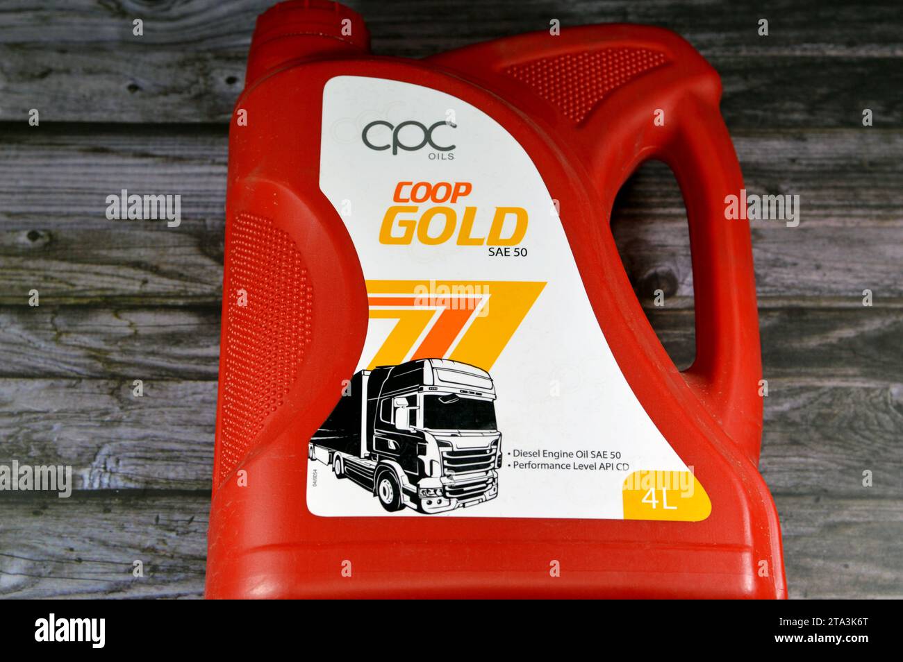 Cairo, Egypt, October 13 2023: CPC Cooperation Coop Gold Motor Oil 4 ...