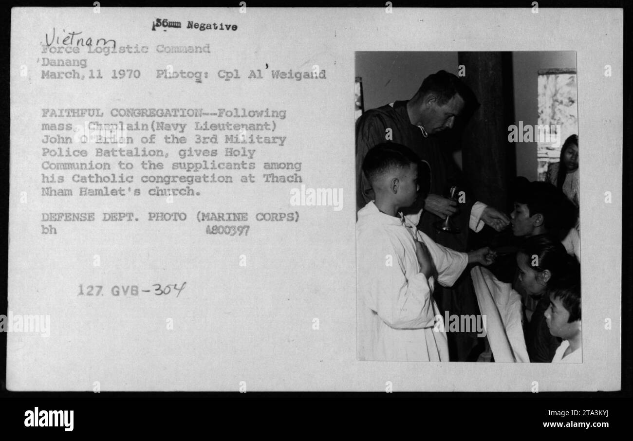 Chaplain (Navy Lieutenant) John O'Brian of the 3rd Military Police ...