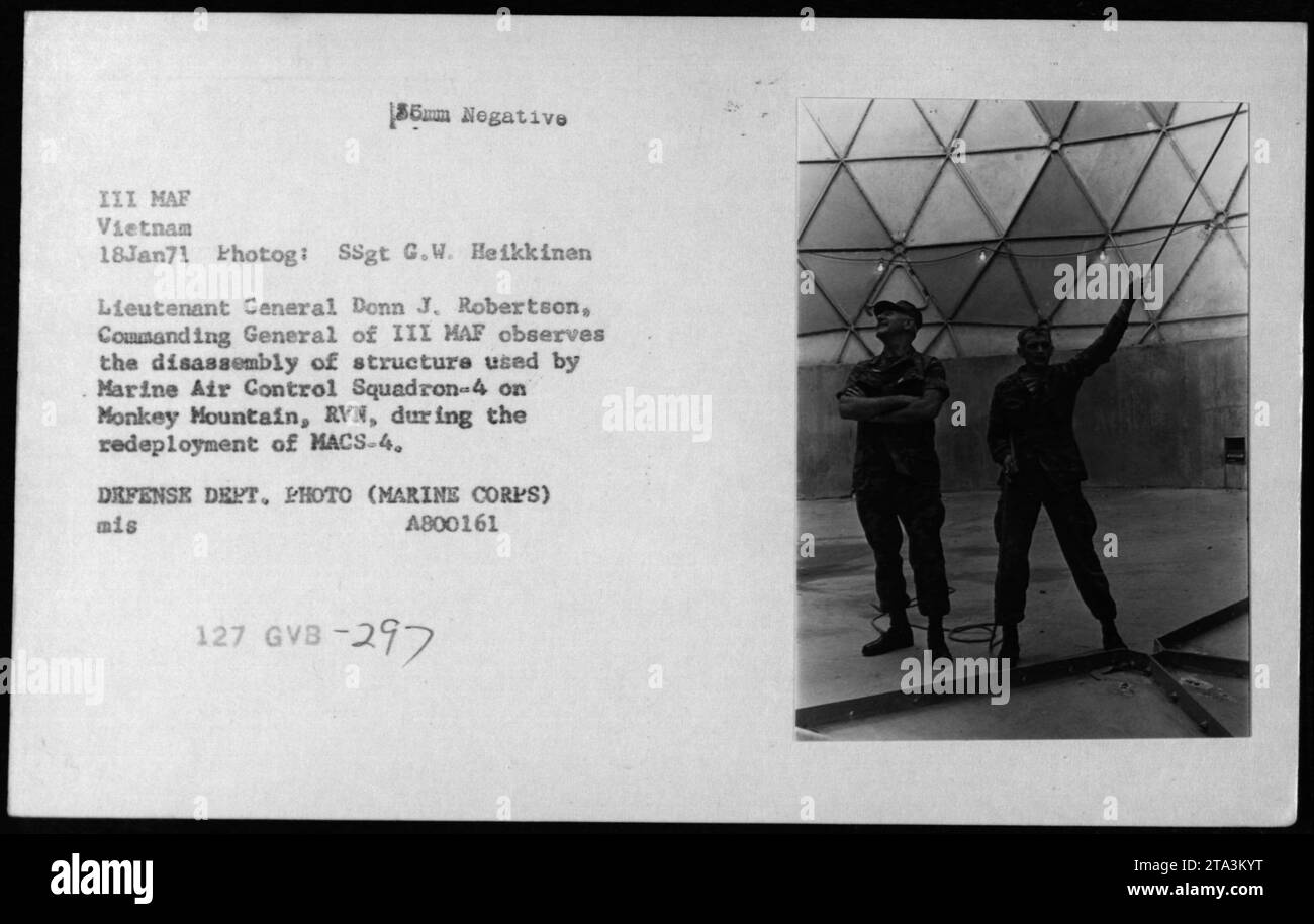 Lieutenant General Donn J. Robertson, Commanding General of III MAF ...