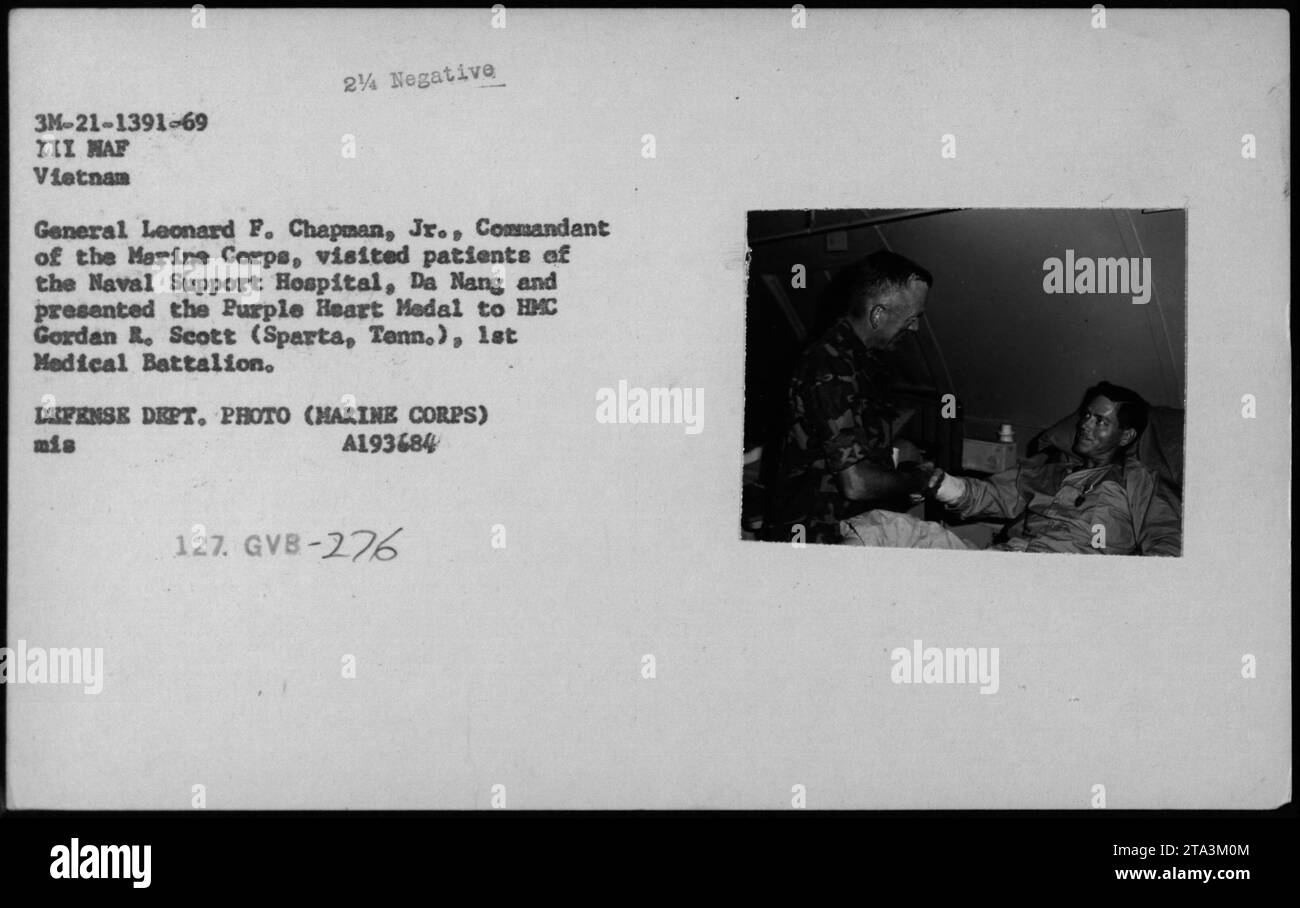 General Leonard F. Chapman, Jr., Commandant of the Marine Corps, visits ...