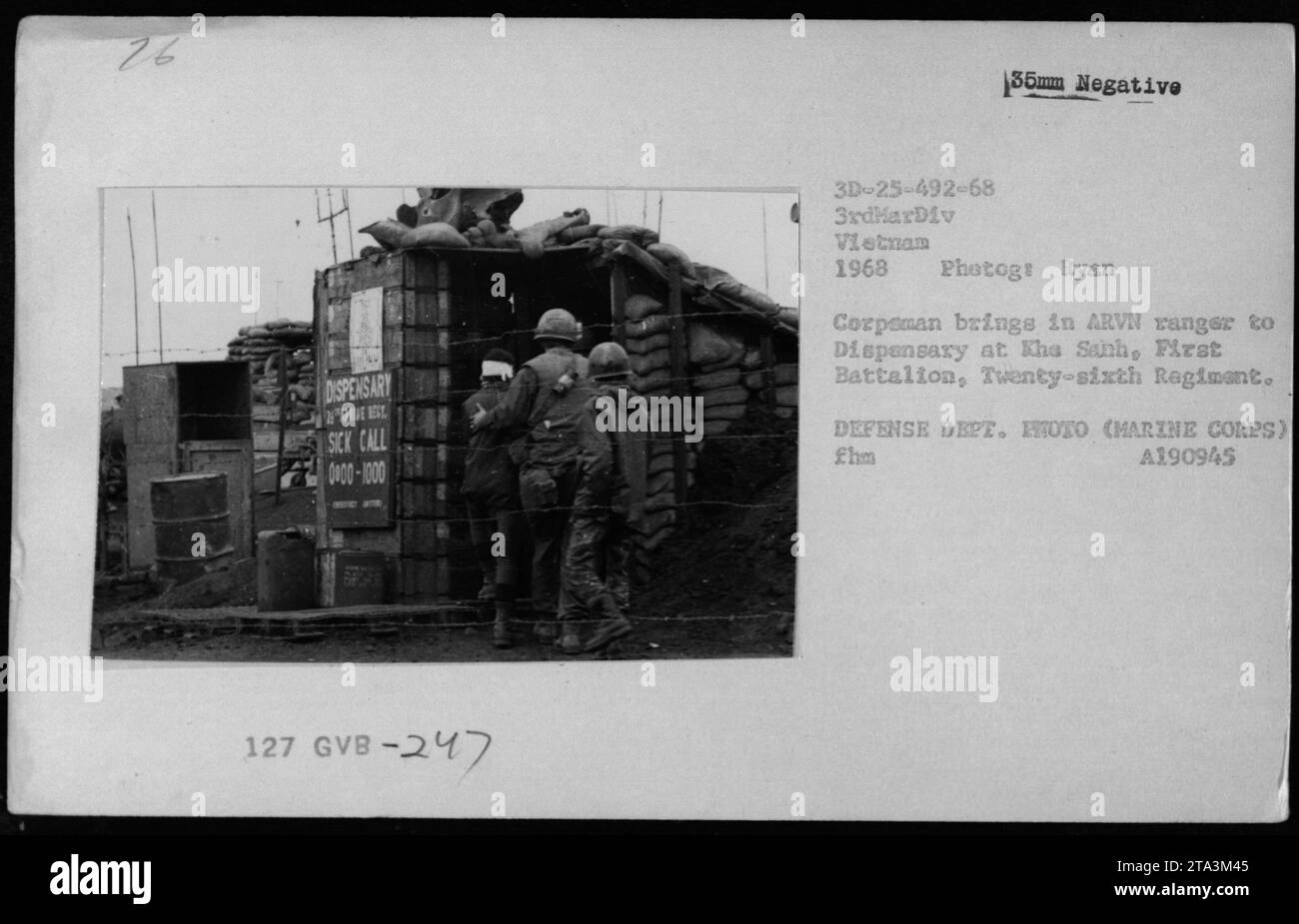 In 1968 at Khe Sanh, a Marine Corps medic brought an ARVN Ranger to a ...