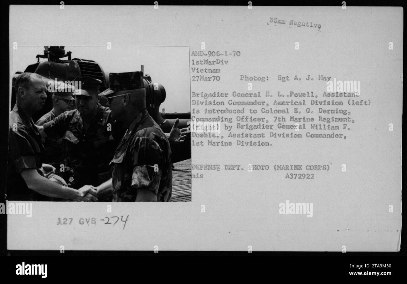 Brigadier General E. L. Powell, Assistant Division Commander, Americal ...