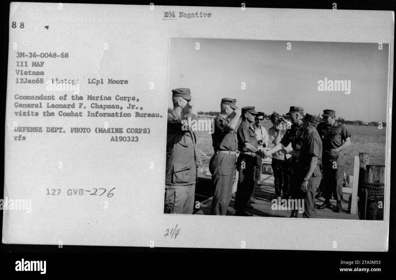 General Leonard F. Chapman, Commandant of the Marine Corps, visits the ...