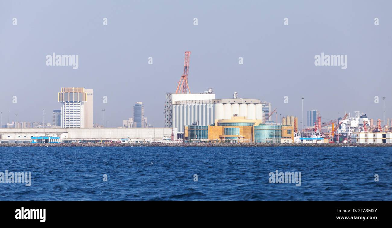 Seaside panorama of Jeddah Islamic Seaport, Saudi Arabia Stock Photo ...