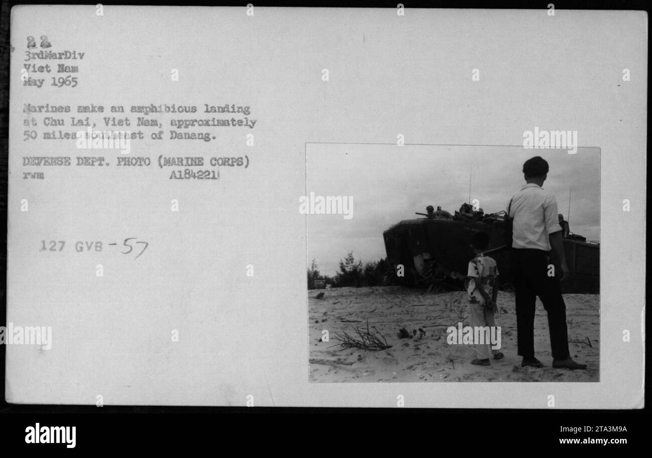 Marines of the 3rd Marine Division conducted an amphibious landing at ...