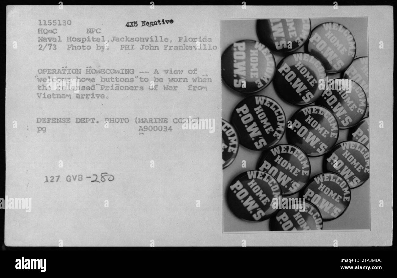 US Marine POWs return to the Naval Hospital, Jacksonville, Florida, in ...