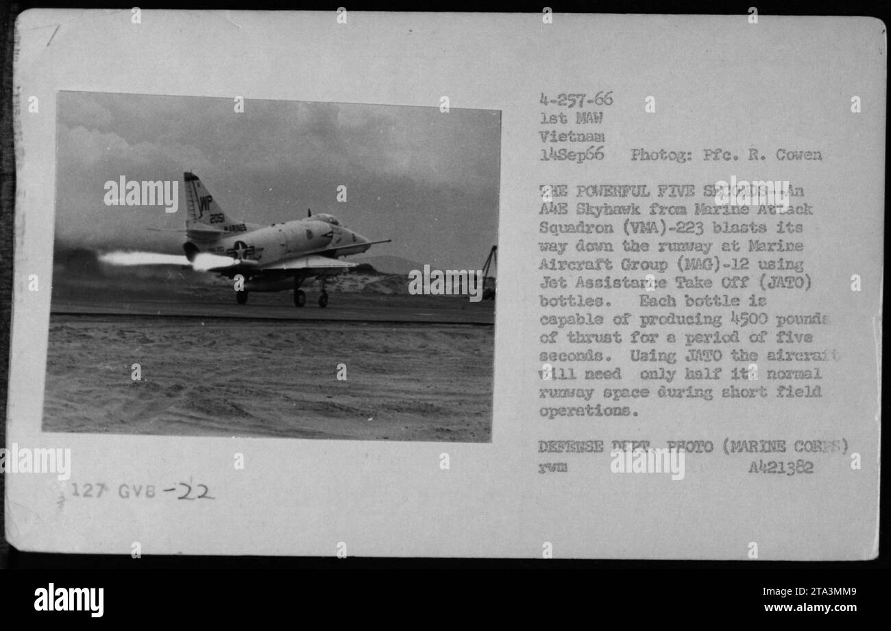 [Image Caption]: An A-4 Skyhawk aircraft from Marine Attack Squadron ...