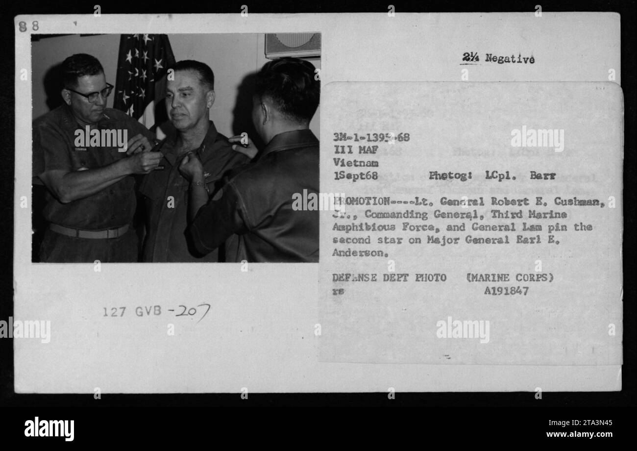 Major General Earl E. Anderson is promoted to Lieutenant General at ...