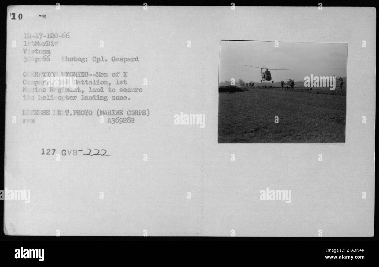 On April 30, 1966, K Company, 3rd Battalion, 1st Marine Regiment ...