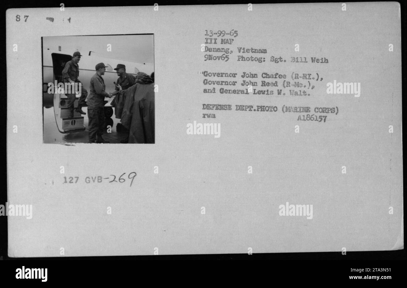 On November 9, 1965, Governors John Chafee and John Reed met General ...