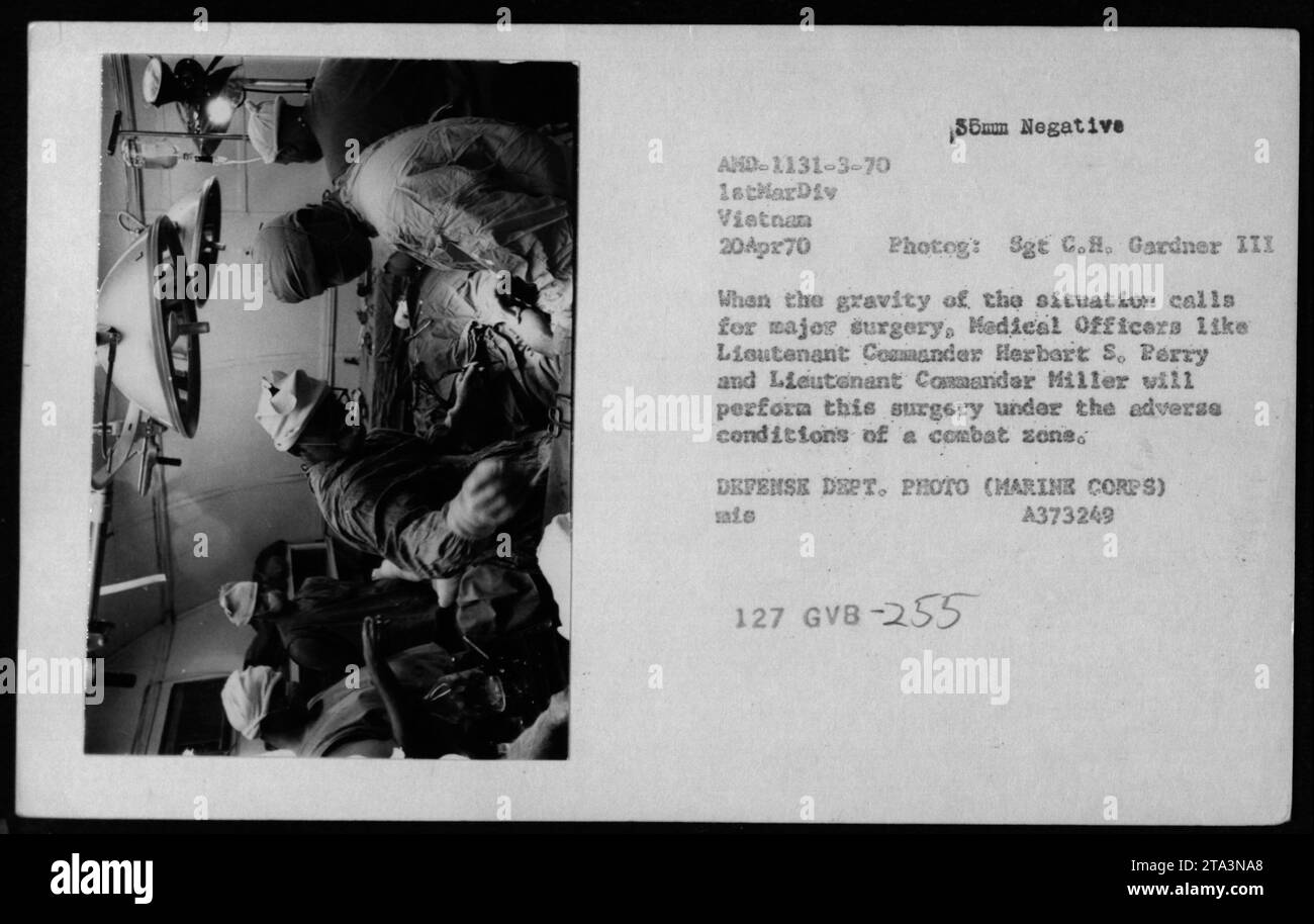 US medical personnel perform major surgery in Vietnam under combat ...