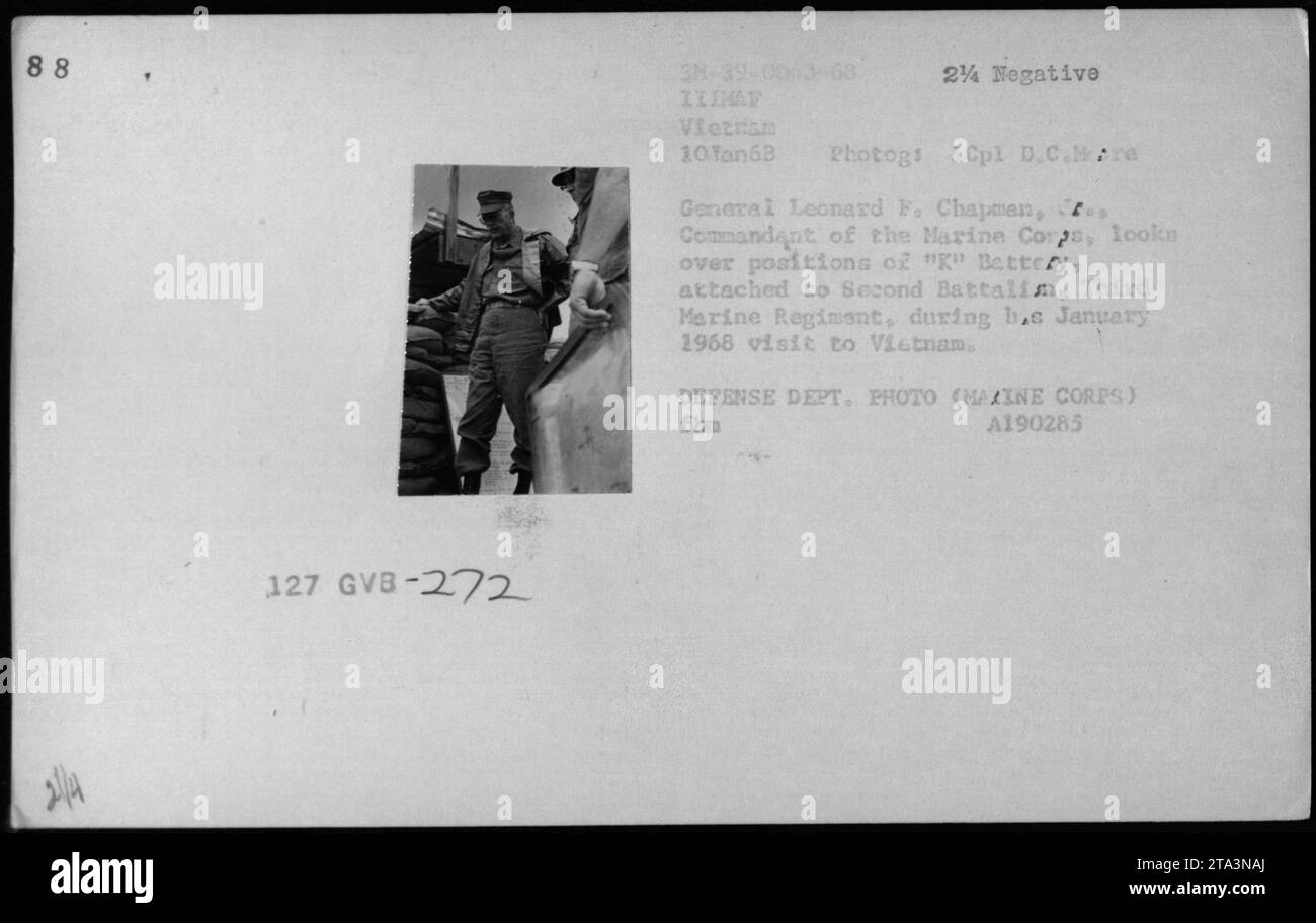 General Leonard F. Chapman, Commandant of the Marine Corps, visits ...