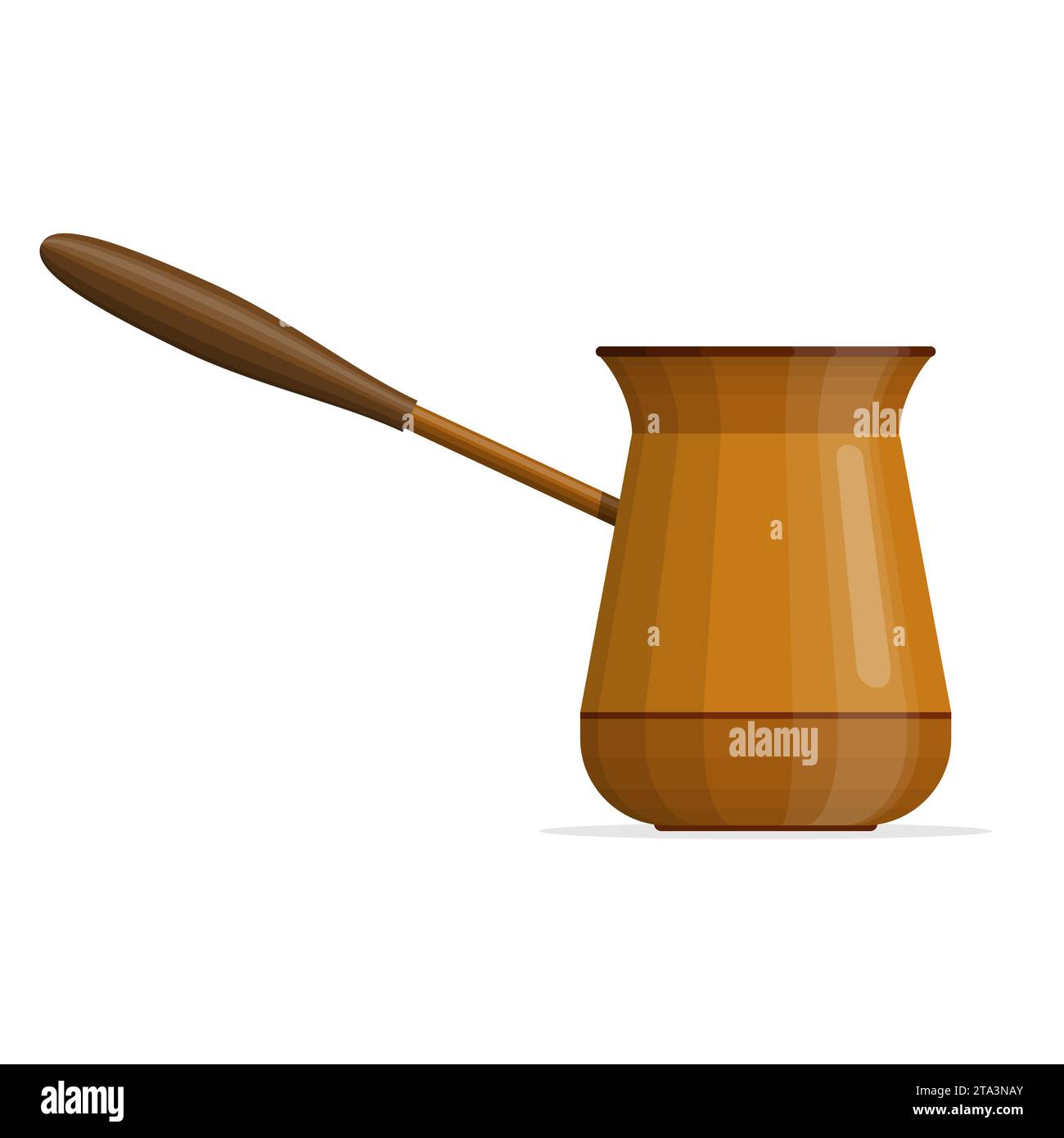Coffee cezve isolated on white background.. Bowl with a handle for ...
