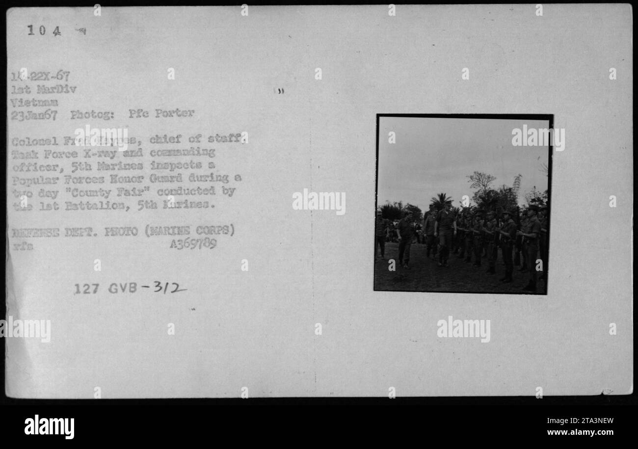 Colonel Fred Haynes, chief of staff and commanding officer of the 5th ...