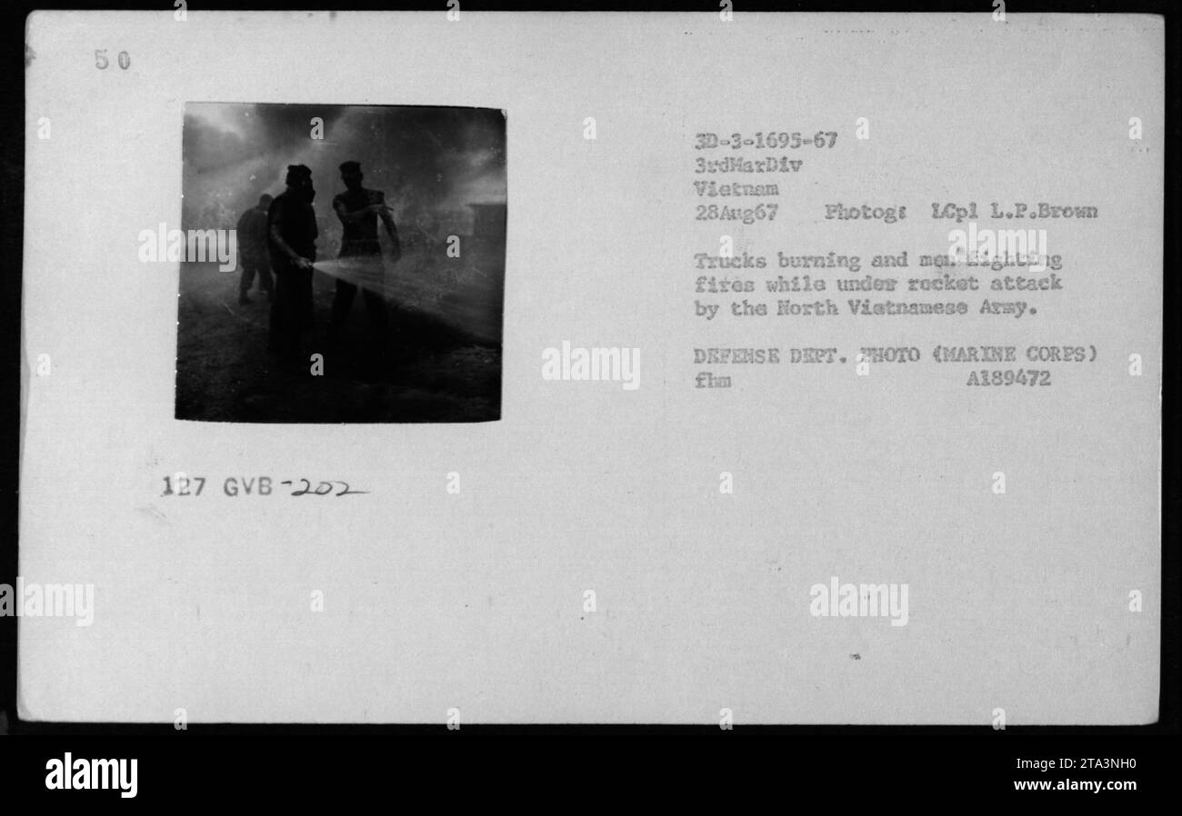 North vietnamese rocket attack Black and White Stock Photos & Images ...